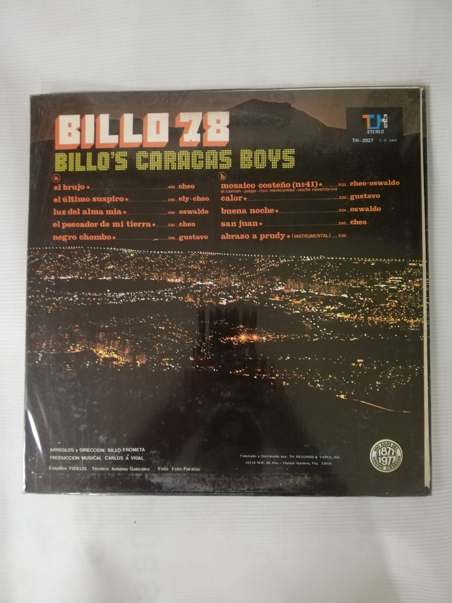 LP BILLO´S CARACAS BOYS - BILLO 78 – Música Para Camaleones