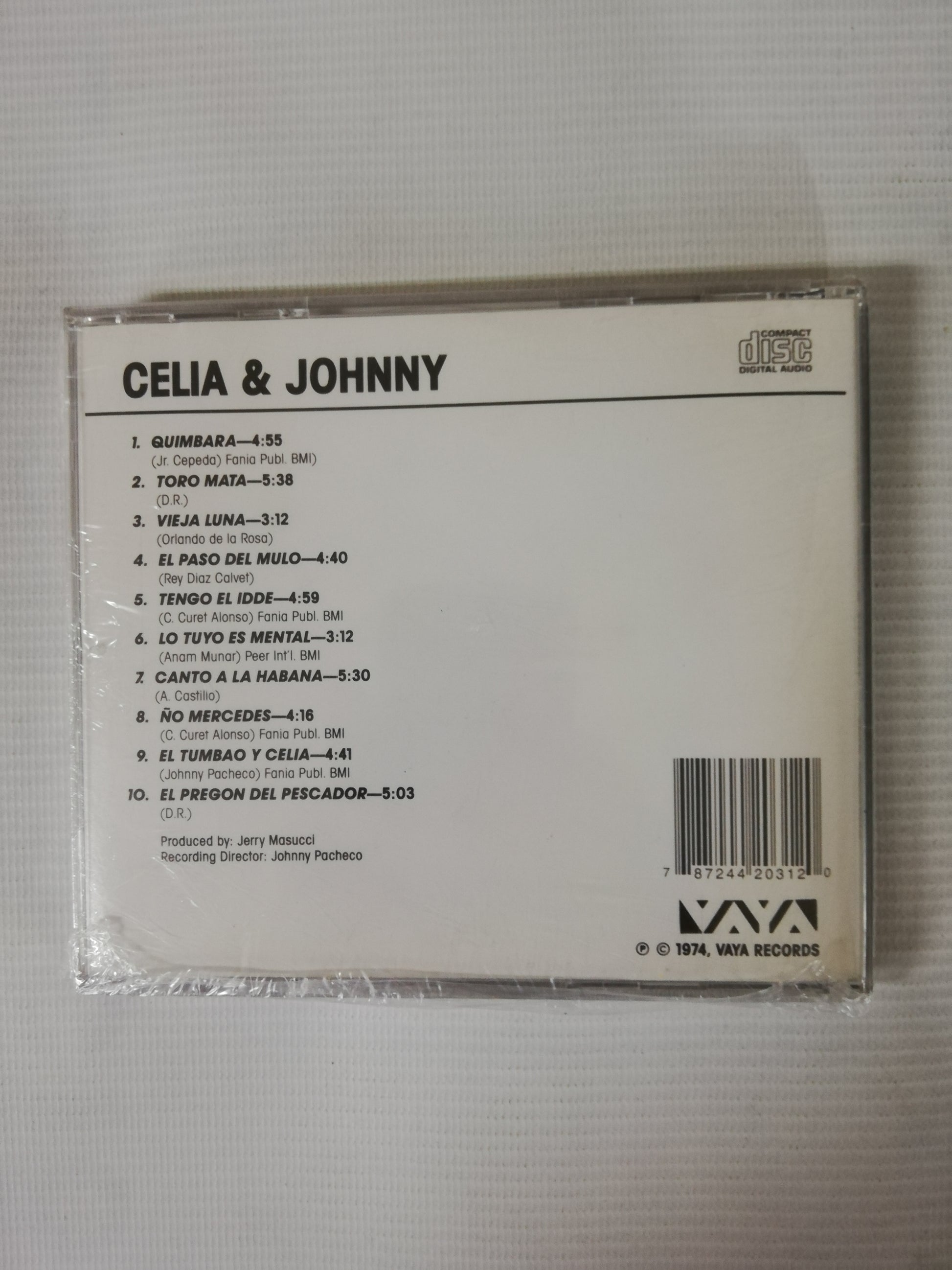 CD CELIA CRUZ / JOHNNY PACHECO - CELIA & JOHNNY – Música Para Camaleones